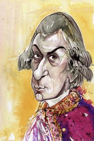 'Wolfgang Amadeus Mozart - caricature of the Austrian composer' Giclee ...