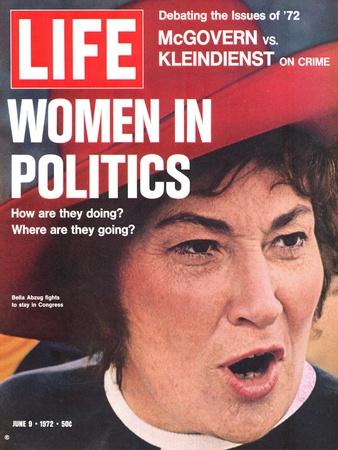 'Women in Politics, Feminist Congresswoman Bella Abzug, June 9, 1972 ...