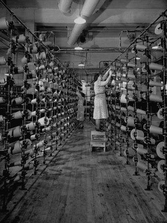 'Women Working in the Textile Mill' Photographic Print - Carl Mydans ...