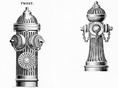 Woodcut of Fire Hydrant Giclee Print | AllPosters.com