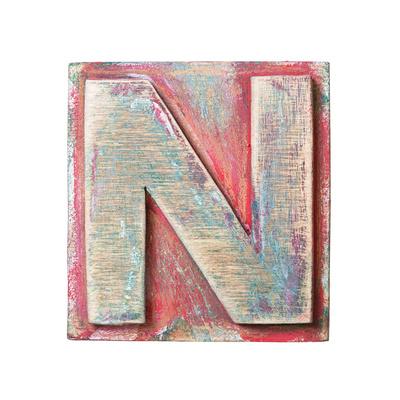 'Wooden Alphabet Block, Letter N' Prints - donatas1205 | AllPosters.com