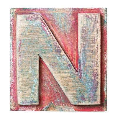 'Wooden Alphabet Block, Letter N' Poster - donatas1205 | AllPosters.com