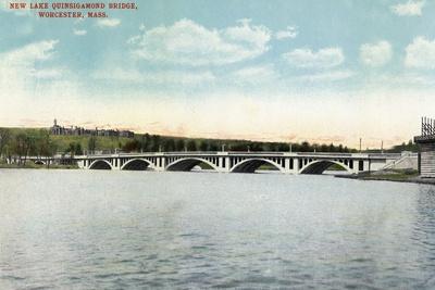 'Worcester, Massachusetts - View of New Lake Quinsigamond Bridge' Art ...