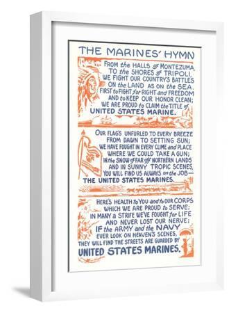 'Words to Marines Hymn' Posters | AllPosters.com