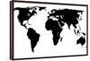 'World Map - Black On White' Prints - Jacques70 | AllPosters.com