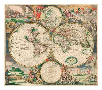 'World Map, c.1689' Giclee Print - Joan Blaeu | AllPosters.com