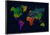 'World Map Watercolor (Dark)' Posters | AllPosters.com