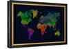 'World Map Watercolor (Dark)' Posters | AllPosters.com