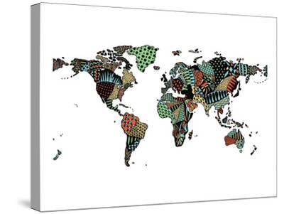 'World Map' Stretched Canvas Print - Patricia Pino | AllPosters.com