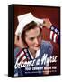 'World War Two Poster of Uncle Sam Placing a Hat On a Smiling Nurse ...