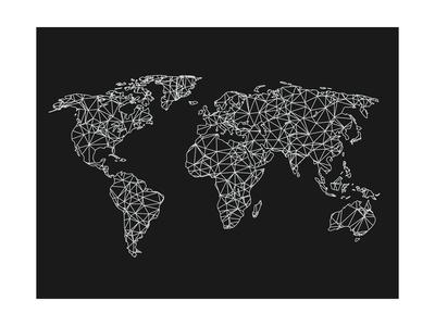 'World Wire Map 3' Prints - NaxArt | AllPosters.com
