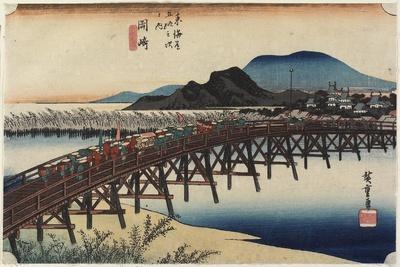 'Yahagi Bridge, Okazaki, C. 1833' Giclee Print - Utagawa Hiroshige ...