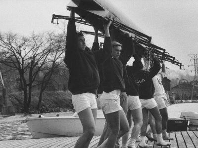 'Yale Crew Rowing During Training' Photographic Print | AllPosters.com