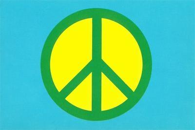 'Yellow Green and Blue Peace Sign' Poster | AllPosters.com