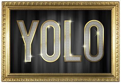 'YOLO Bling Faux Frame Poster' Posters | AllPosters.com