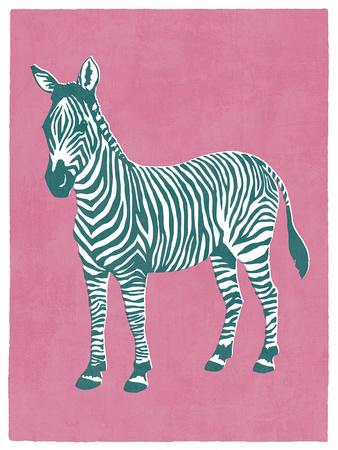 'Zany Zebra' Giclee Print - Clara Wells | AllPosters.com