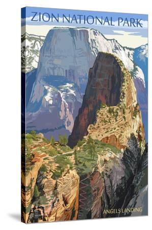 'Zion National Park - Angels Landing' Posters - Lantern Press ...