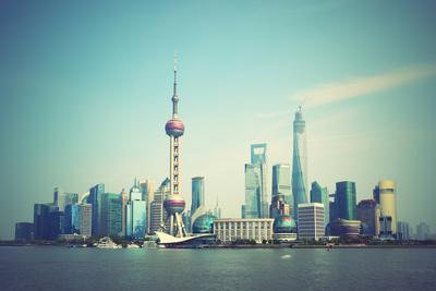 'Panoramic View of Shanghai Skyline, China' Photographic Print - Zoom ...