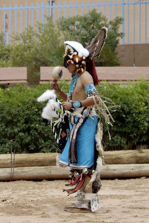 'Zuni Red-Tailed Hawk Dancer Performing the Turkey Dance at the Gallup ...