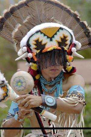 'Zuni Red-Tailed Hawk Dancer Performing the Turkey Dance at the Gallup ...