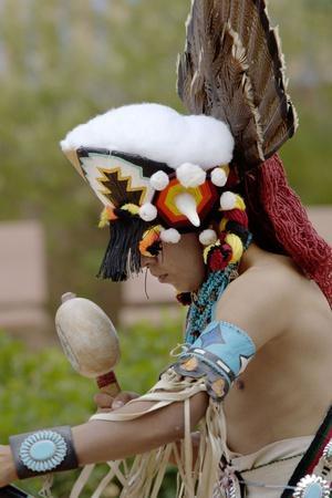 'Zuni Red-Tailed Hawk Dancer Performing the Turkey Dance at the Gallup ...