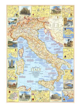 Maps of Italy, Posters and Prints at Art.com