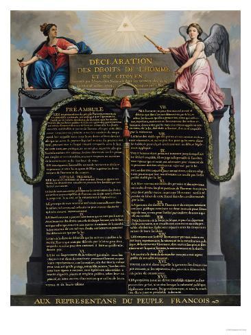 Declaration of the Rights of Man and Citizen, 1789 Giclee Print at ...