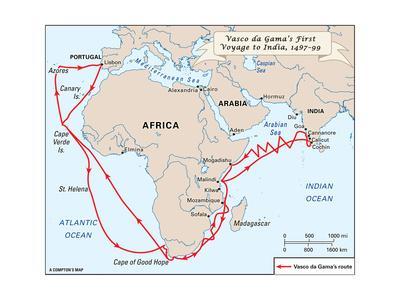 Vasco da gama voyage maps - misgse