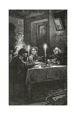 'Jean Valjean Is Received and Cared for by Bishop Myriel, 19th Century ...