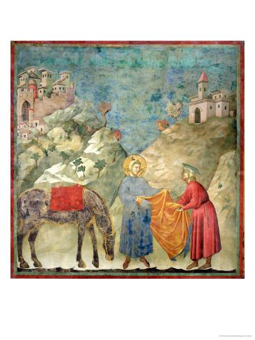 St. Francis Gives His Coat to a Stranger, 1296-97 Giclee Print by ...