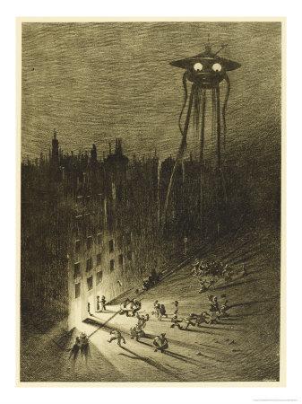 The War of the Worlds, a Martian Machine Contemplates the Drunken Crowd ...