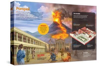 'Infographic the City of Pompeii before and after the Eruption of ...