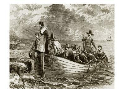 'Landing of the Pilgrims at Plymouth Rock, 1620' Giclee Print ...