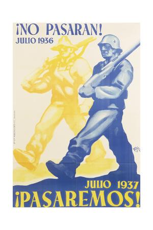 No Pasaran-Pasaremos, 1937 Giclee Print at AllPosters.com
