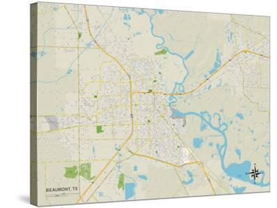 'Political Map of Beaumont, TX' Posters - | AllPosters.com