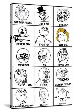 'Rage Comics Chart Meme Poster' Print | AllPosters.com