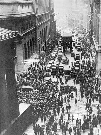 'Scene of Panic, Wall Street Crash, Thursday 24th October 1929 ...