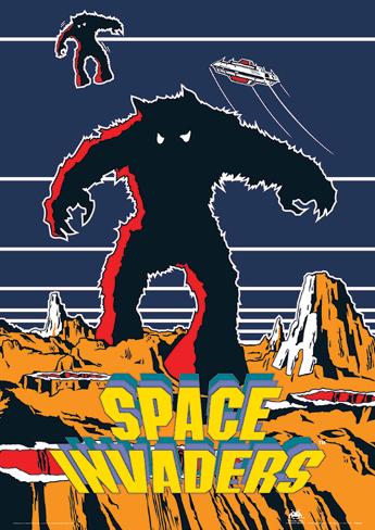 Space Invaders (Arcade Graphics) Retro Video Game Poster Masterprint ...