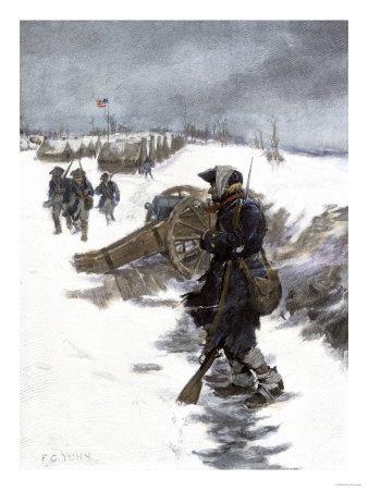 'Valley Forge Soldier on Picket Duty in the Snow, Awaiting His Relief ...