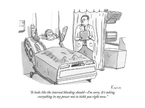 "It looks like the internal bleeding should?I'm sorry. It's taking ...