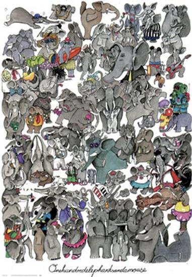 '100 Elephants and a Mouse' Prints - Kevin Whitlark | AllPosters.com