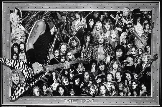 'Metal (Heavy Metal Collage) Music Poster Print' Photo - | AllPosters.com