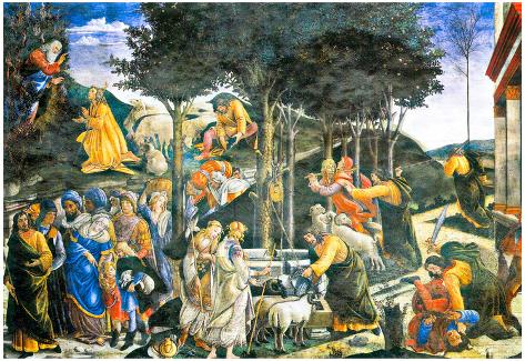 Sandro Botticelli (Frescoes in the Sistine Chapel in Rome, Scene One ...