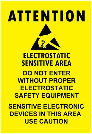 'Electrostatic Sensitive Area ESD Warning Sign Poster Print' Posters ...