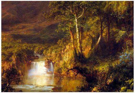 'Frederick Edwin Church Heart Of The Andes Detail Art Print Poster ...