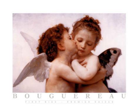 'The First Kiss' Poster - William Adolphe Bouguereau | AllPosters.com