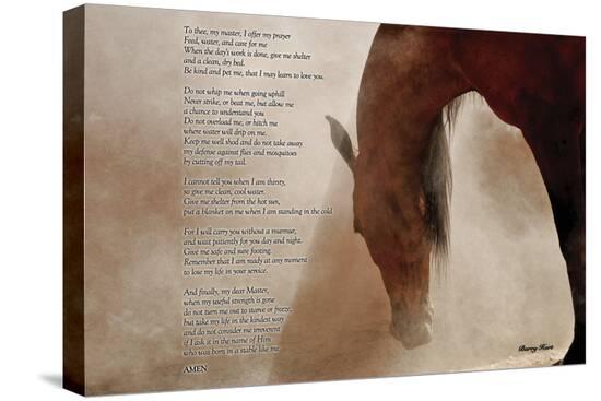 'The Horse’s Prayer' Stretched Canvas Print - Barry Hart | AllPosters.com