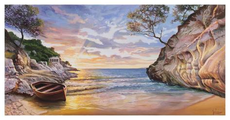 'Caletta al Tramonto' Prints - Adriano Galasso | AllPosters.com