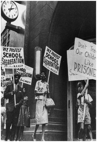 School Segregation Protestors Archival Photo Poster Posters at ...