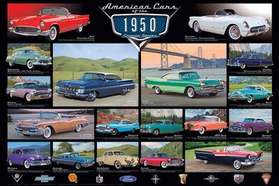American Classic Cars Of The 50s Prints at AllPosters.com